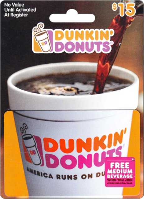 Dunkin Donuts Gift Card 50 Thank You Reward For Our Client